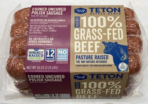 Teton Fully Cooked Uncured Polish Sausage 3/12 oz EACH- HD