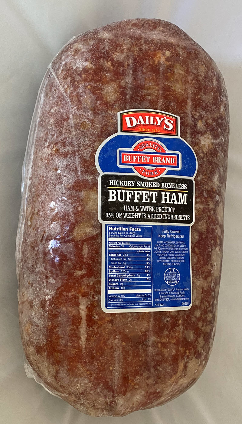 Daily's Hickory Smoked Buffet Ham 10 lb. EACH- HD