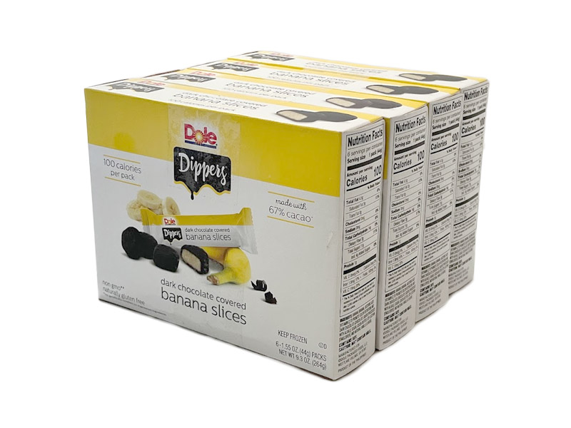Dole Dark Chocolate Banana Dippers, 4/ 6 ct. boxes EACH