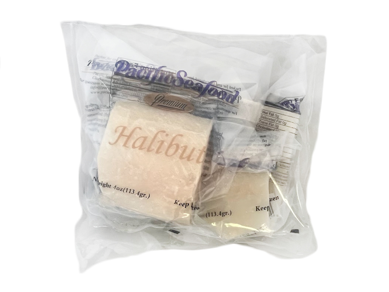 Pacific Seafood Halibut Premium Portions 4/4 oz. 1 lb. Pack EACH