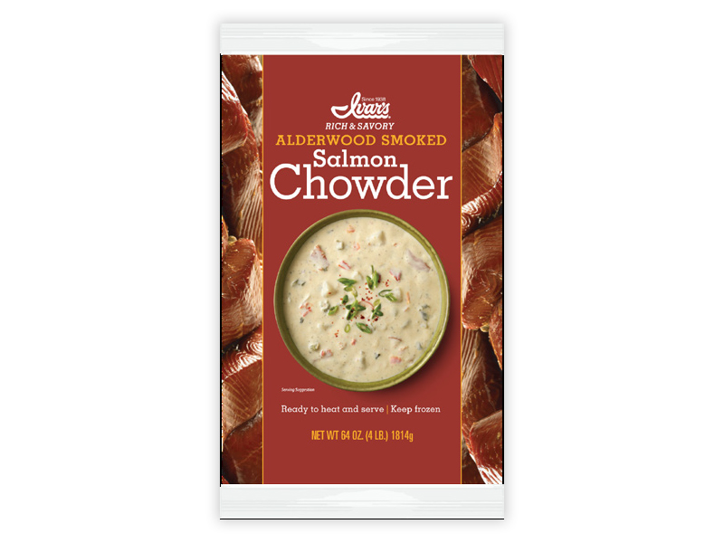 Ivar's Alderwood Smoked Salmon Chowder, 4 lb. bag EACH