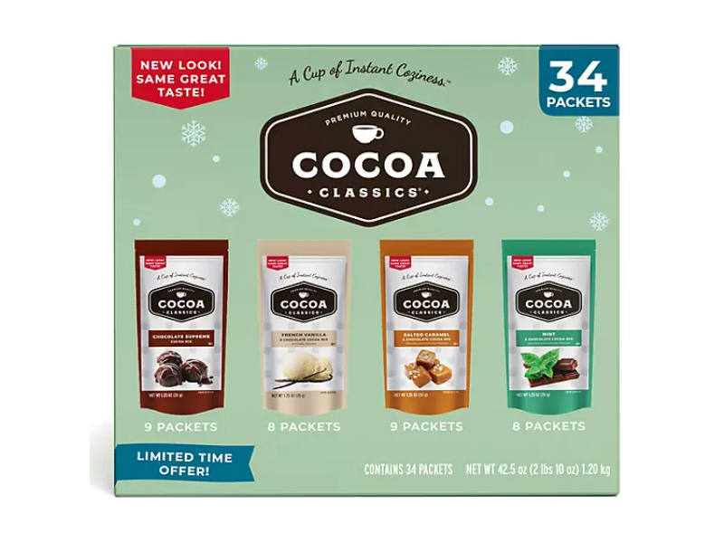 Cocoa Classics Hot Cocoa Variety Pack, 34 ct. CASE