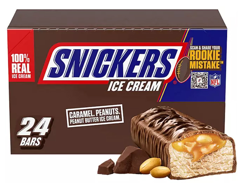 Home All Products Allergens Wheat Snickers Ice Cream Bars, 24 ct. CASE ...