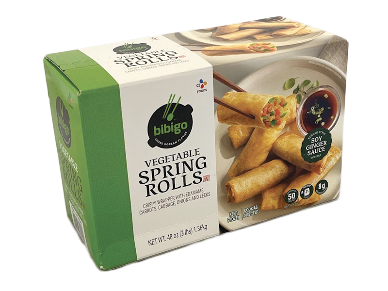Bibigo Vegetable Spring Rolls w/sauce, 50 ct. / 3 lb. box EACH