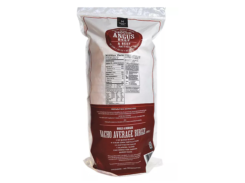Member's Mark Ground Angus Beef Patties 1/3 lb 18 ct. bag - EACH