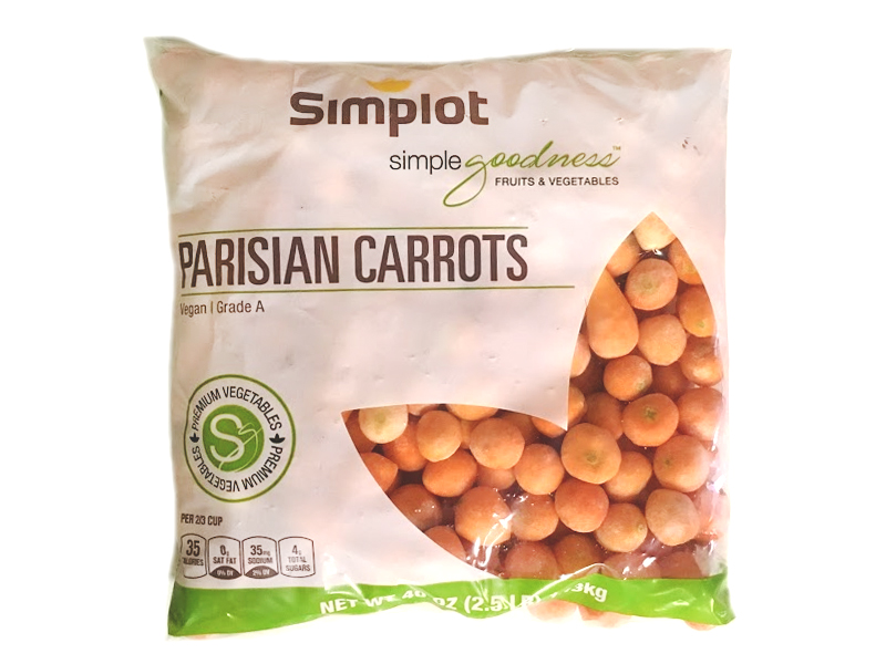 Simplot Classic Culinary Select Parisian Style Carrots 2.5 lb. Bag EACH