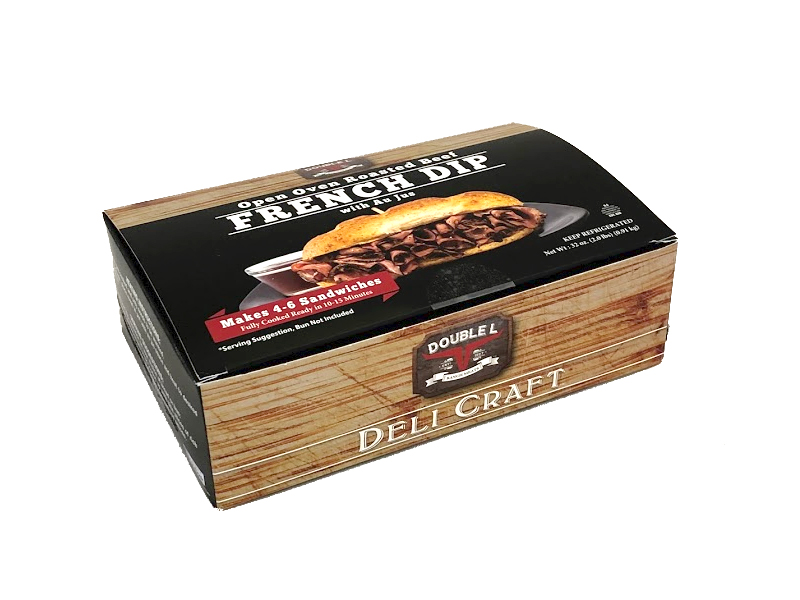 Double L Ranch Meats Sliced Oven Roasted Beef French Dip Kit 2 lb. Box EACH