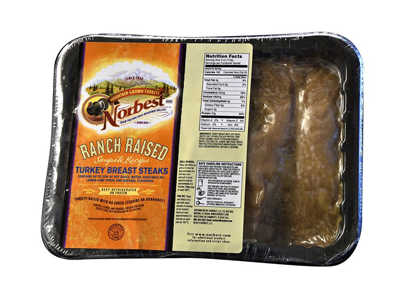 Norbest Ranch Raised Sanpete Marinated Turkey Breast Steaks approx. 2 ...