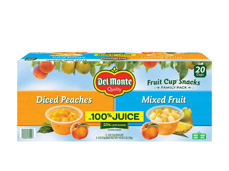 Home All Products Closeout Del Monte Fruit Cup Snacks Family Pack 20 ct ...