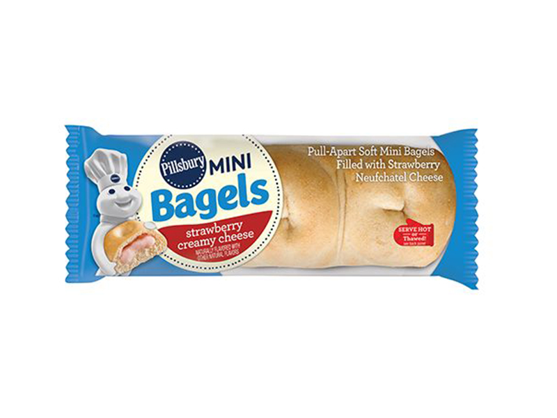Pillsbury Strawberry Creamy Cheese Mini Bagels 36 ct./2.43 oz. Pack EACH