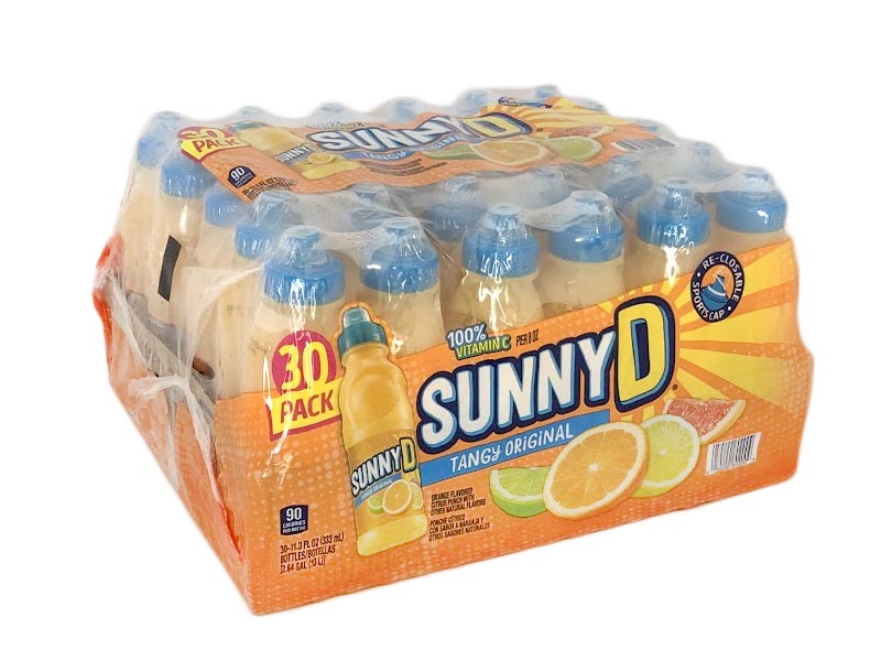 Sunny D Tangy Original Citrus Punch 11.3 oz. Sport Cap Bottles/30 ct. CASE