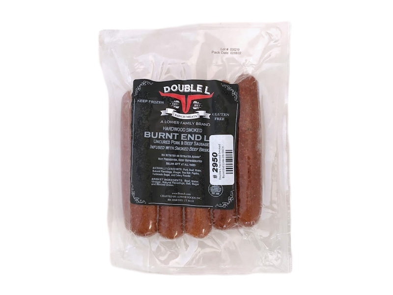 Double L Hardwood Smoked Burnt End Links 2 lb. Pack EACH