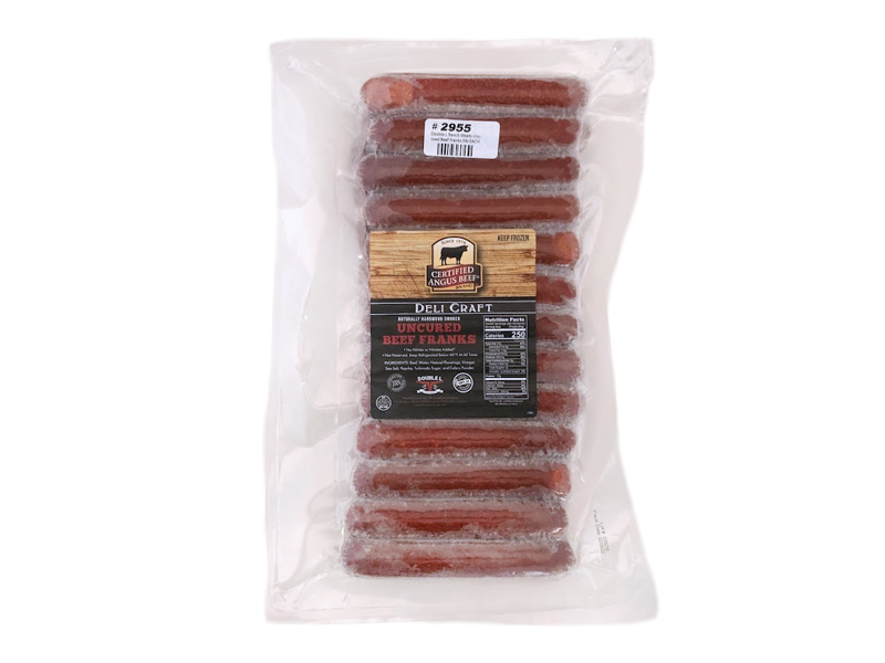 Double L Ranch Meats Uncured Angus Beef Franks 25 ct./5 lb. Pouch EACH