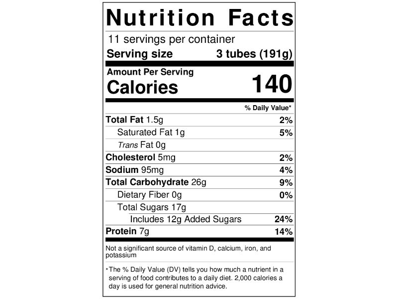 Yoplait Gogurt Simple Variety Pack 32/2.25 oz. Tubes EACH