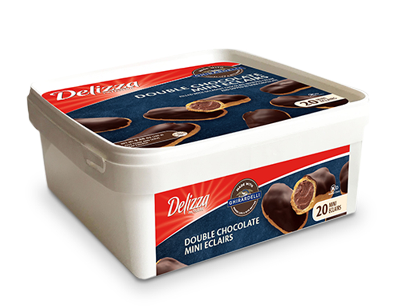 Delizza Ghirardelli Double Chocolate Mini Eclairs 20 ct. Box EACH