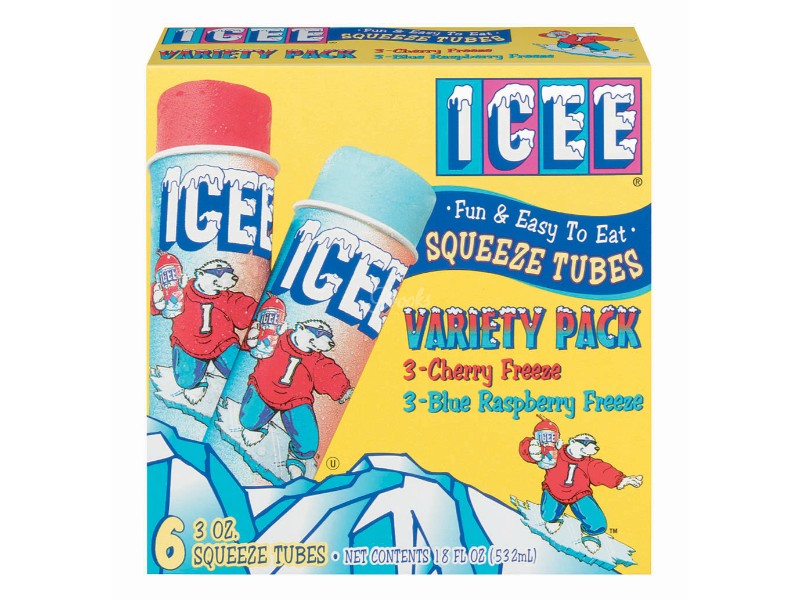 Icee Squeeze Tubes Variety Pack 30/3 oz. Tubes CASE