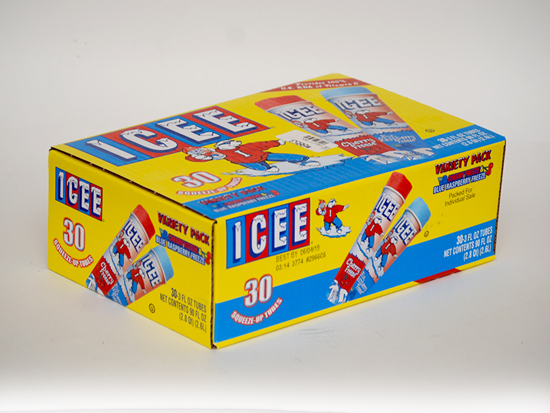 Icee Squeeze Tubes Variety Pack 30/3 oz. Tubes CASE