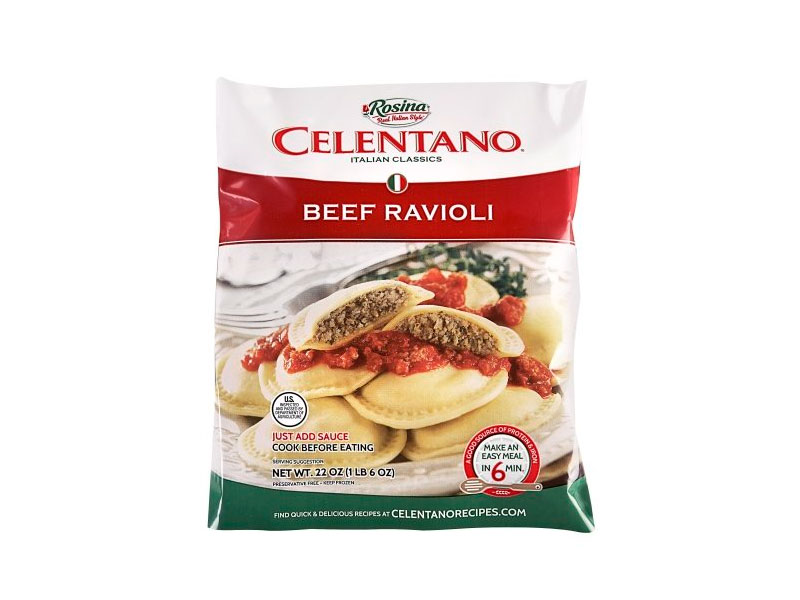 Rosina Celentano Beef Ravioli IQF 22 oz. Bag EACH